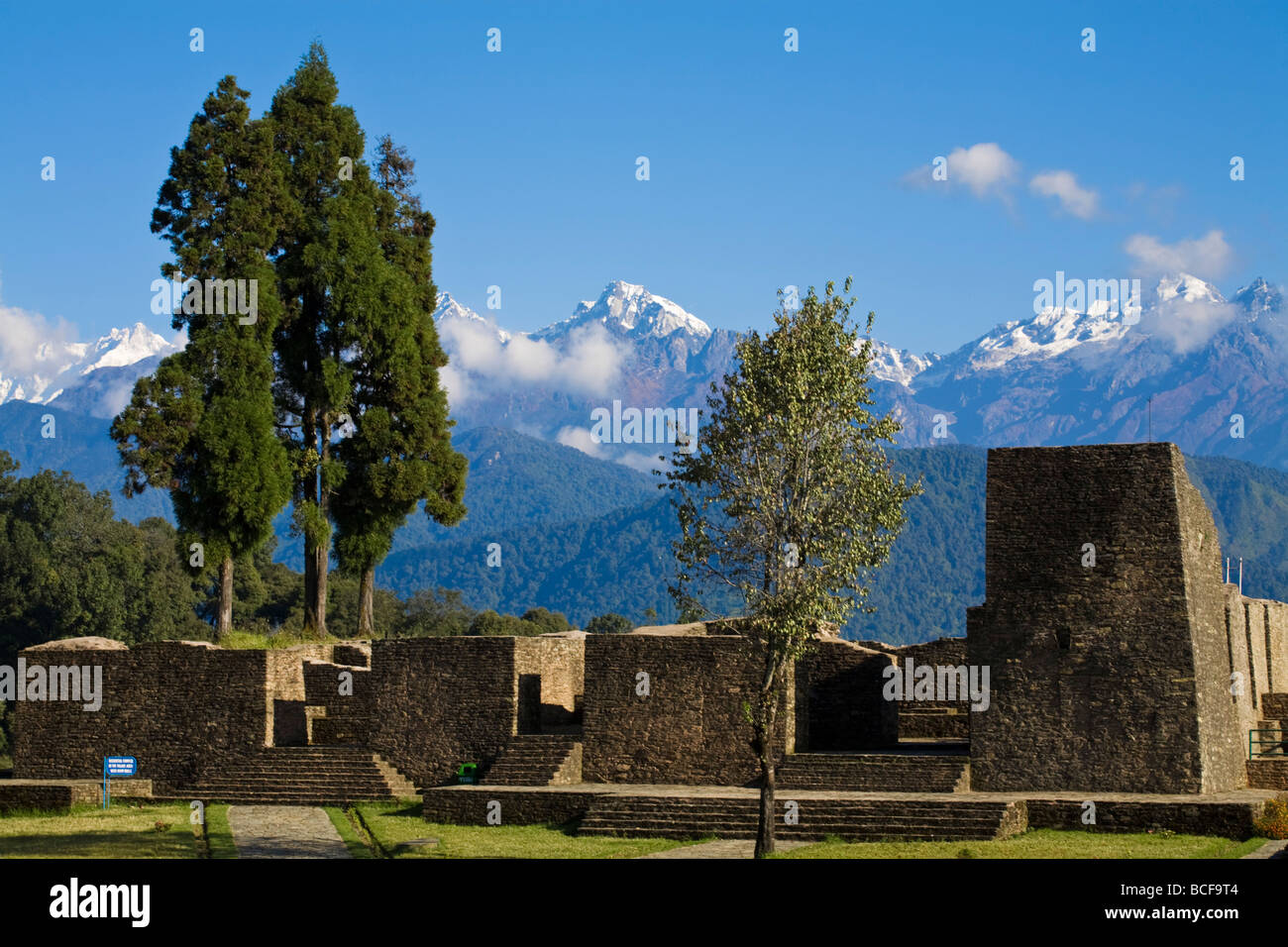 India, Sikkim, Pelling, Rabdentse Ruins, Ancient capital of Sikkim ...