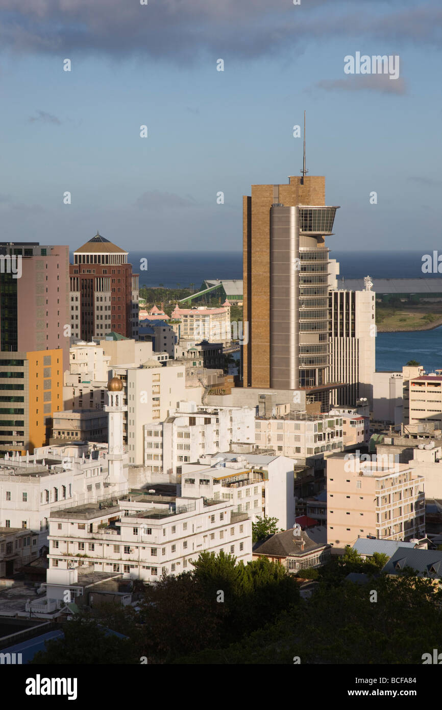 Mauritius, Port Louis, city view from Fort Adelaide, dawn Stock Photo ...