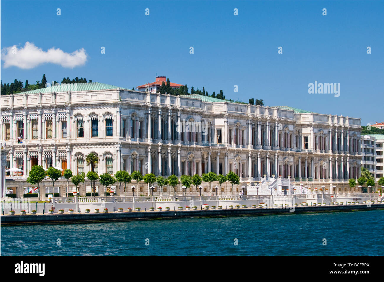 Turkey , Istanbul , Bosphorus or Bogazi , The Ciragan Palace , built ...