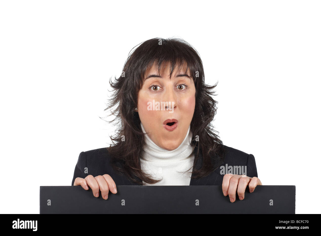 Business women surprised happy work hi-res stock photography and images ...