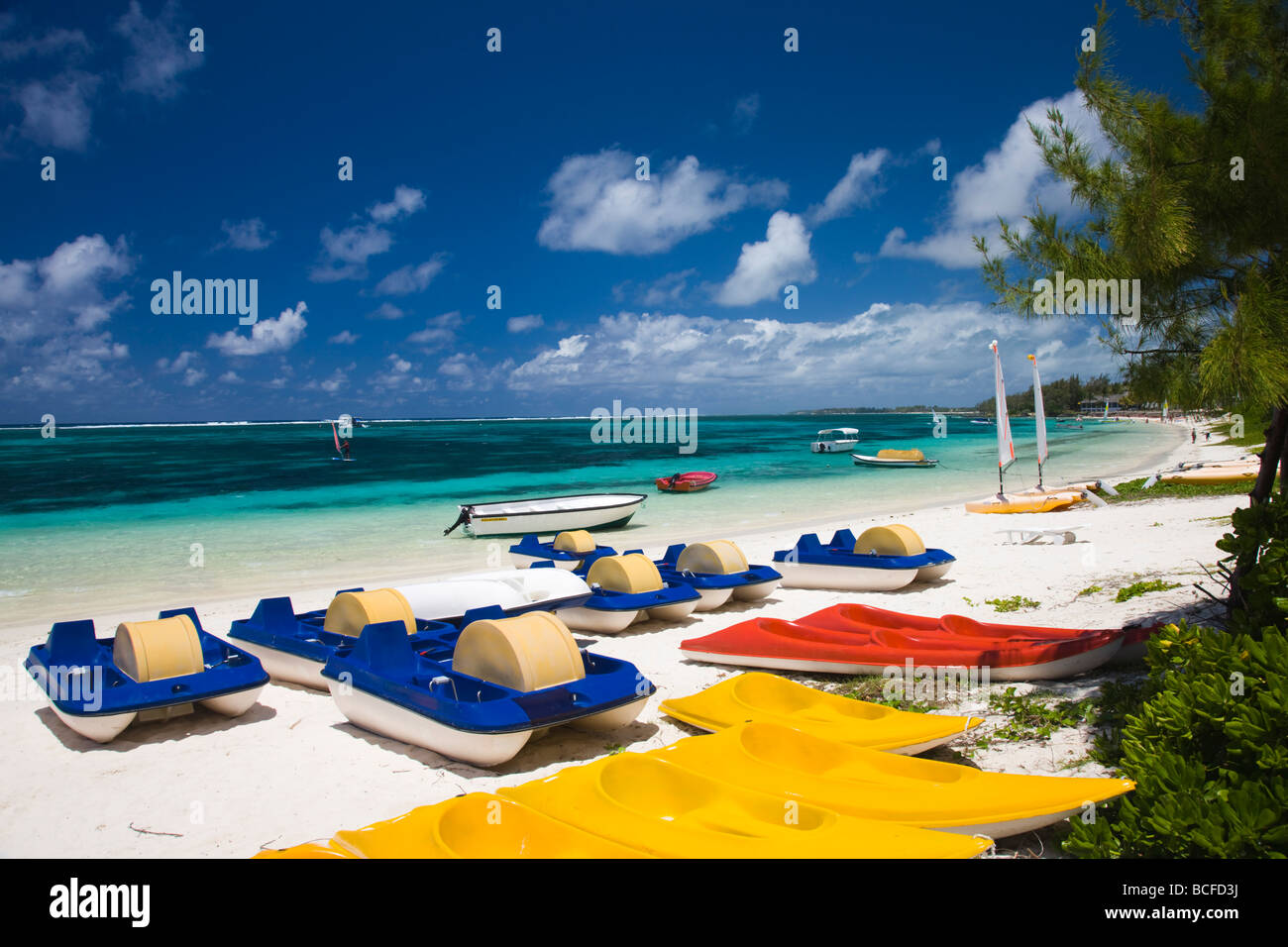 Mauritius, Eastern Mauritius, Belle Mare, watercraft for rent Stock ...