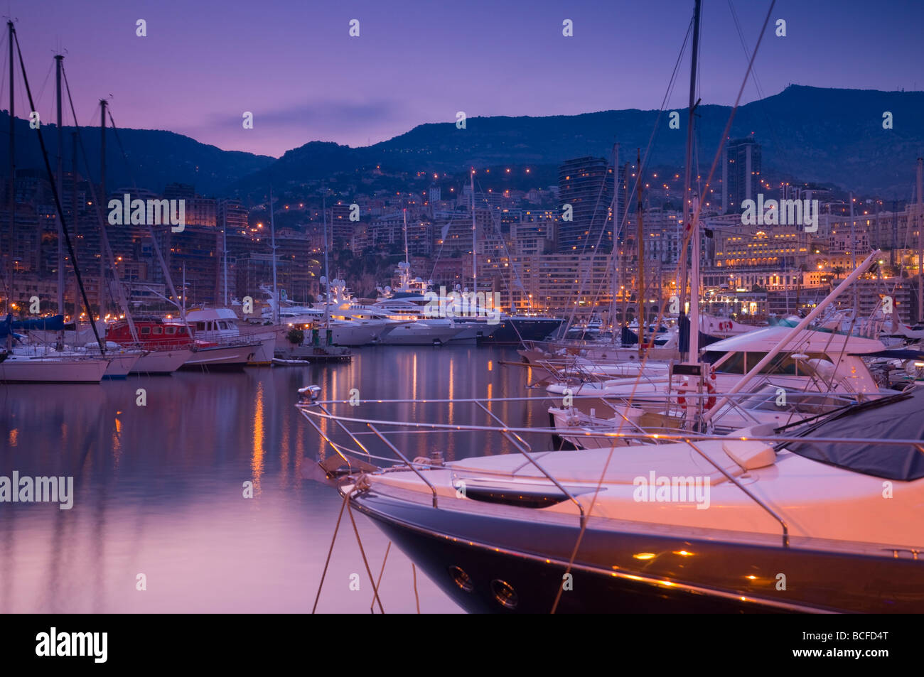 Monaco, Monte Carlo, Harbour Stock Photo - Alamy