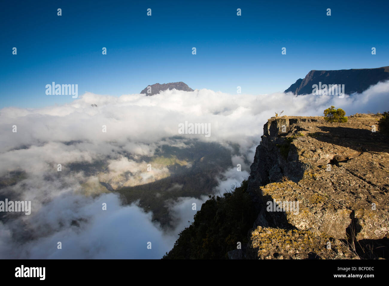 Reunion Island, Cirque de Mafate, Le Maido, Cirque view from Piton ...