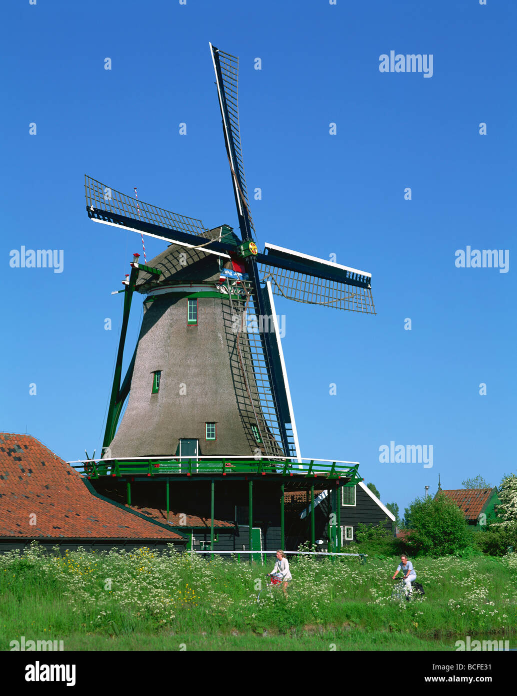 Holland, Zaanse Schans, Windmill Stock Photo - Alamy