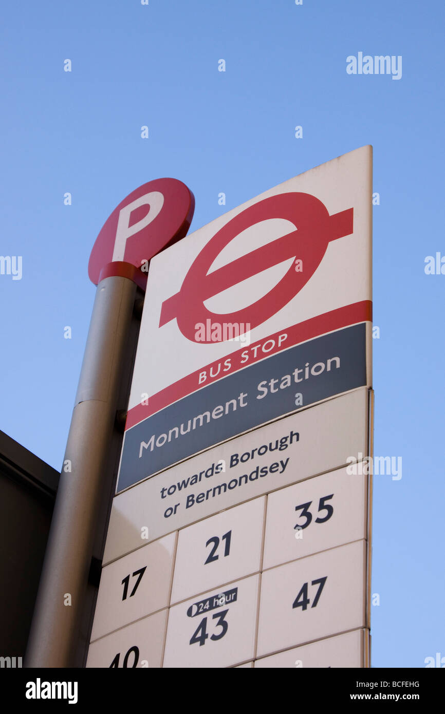 London bus sign hi-res stock photography and images - Alamy