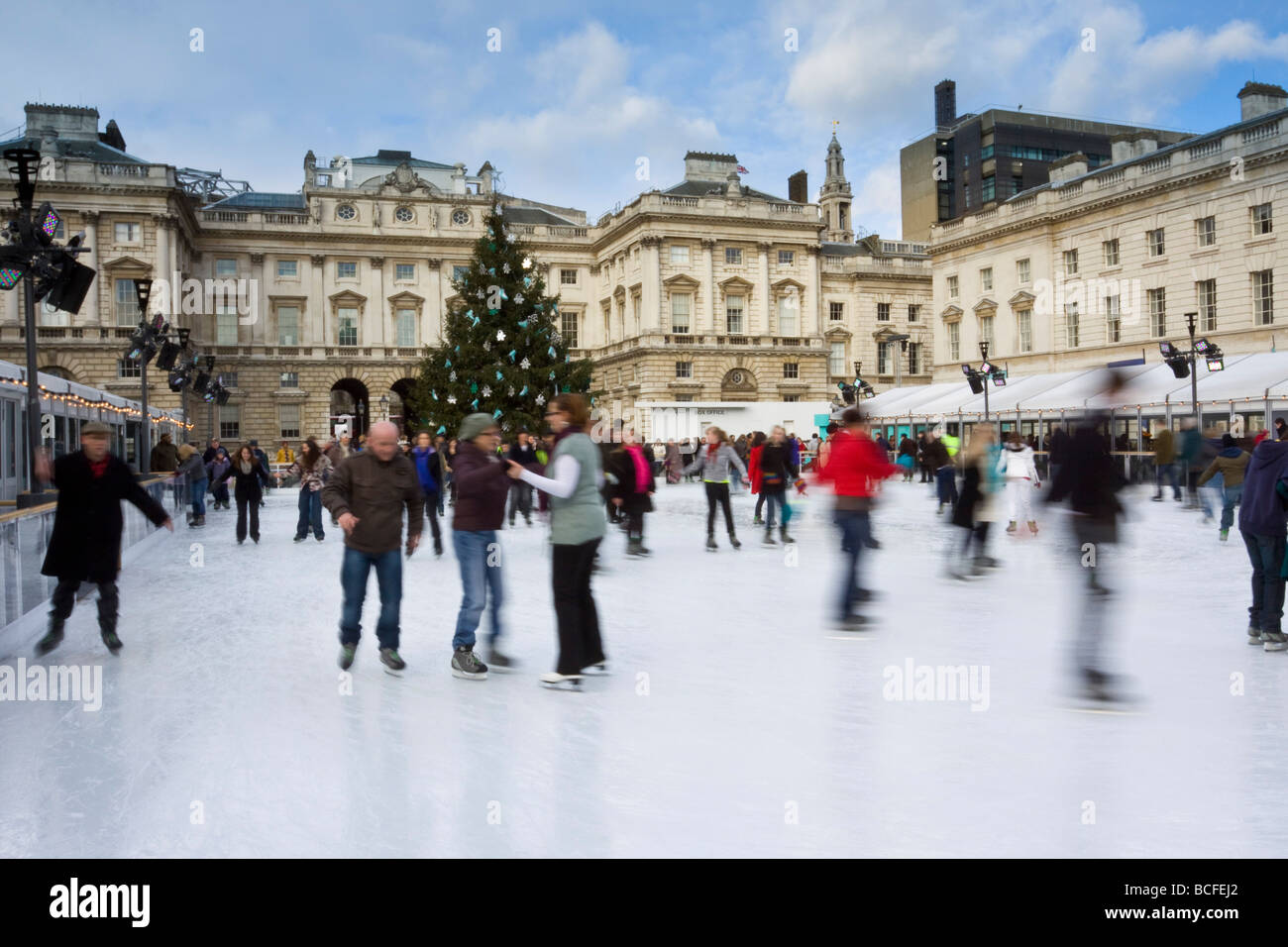 Ice Skating, Somerset House, Strand, London, England Stock Photo - Alamy
