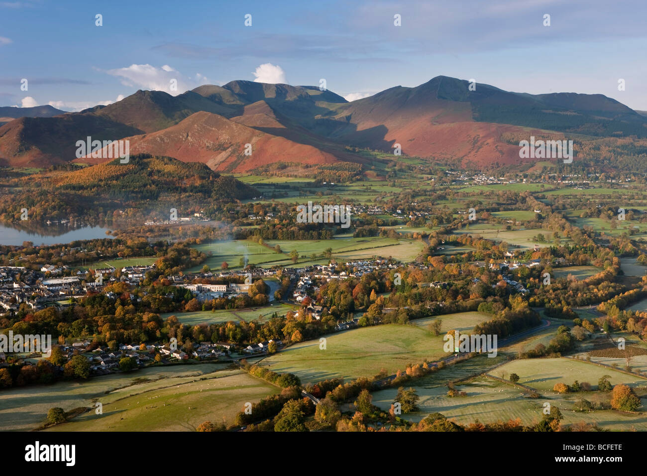 England, Cumbria, Lake District, Keswick & Derwent Water Stock Photo ...