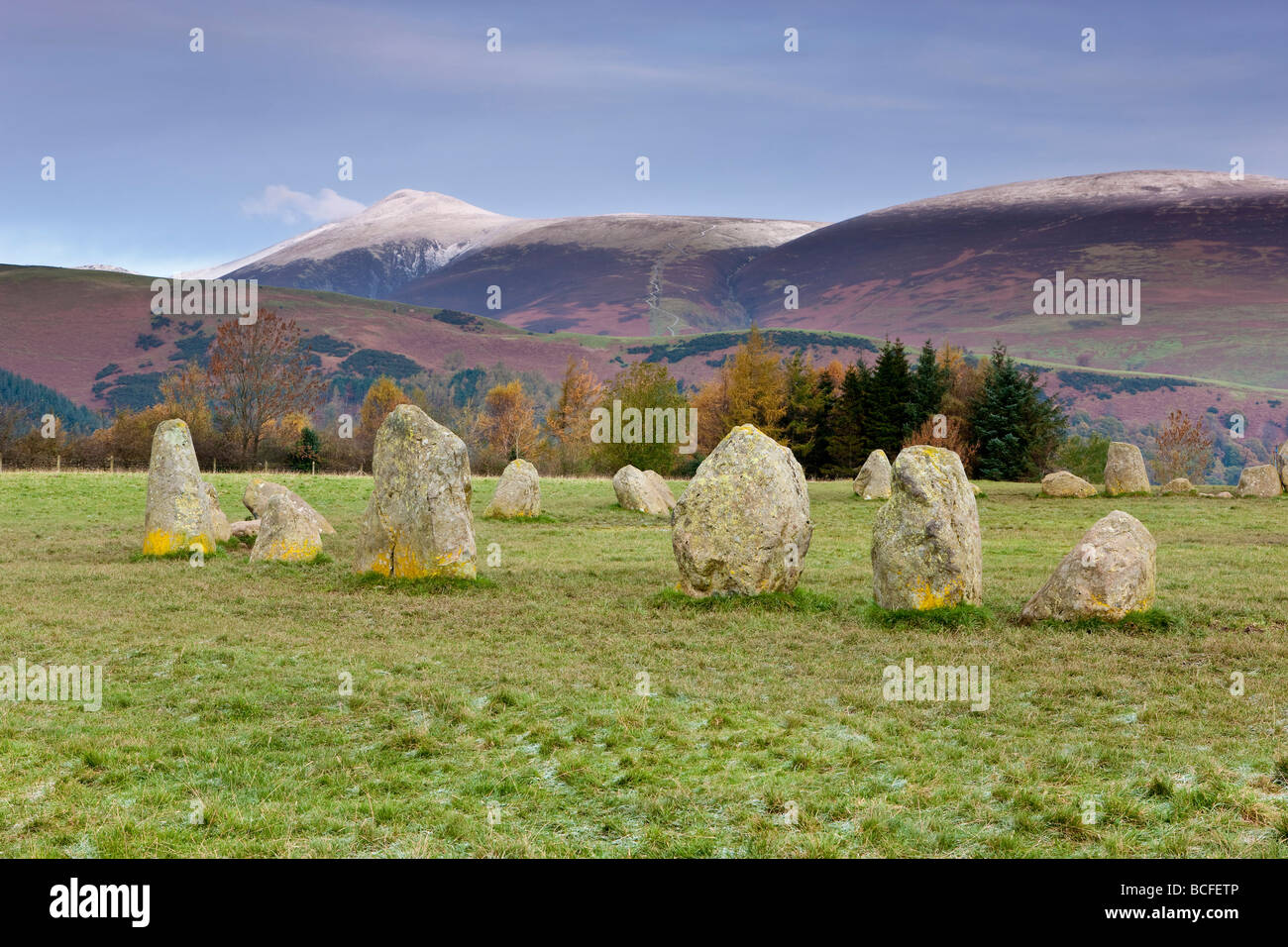 Castlerigg stone circle, Keswick, Lake District, Cumbria, England Stock ...