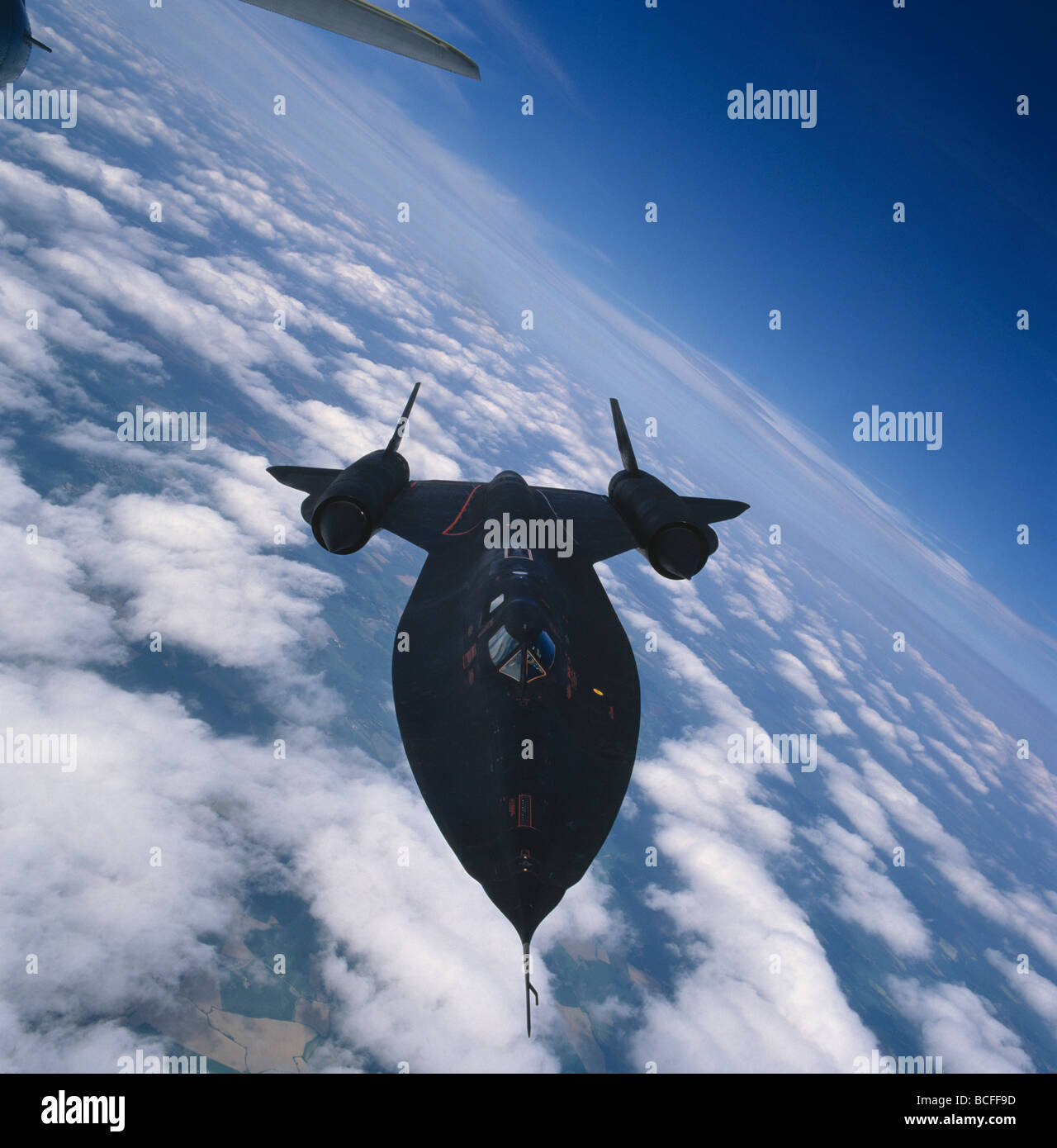 Lockheed SR 71A Blackbird above the clouds Stock Photo - Alamy