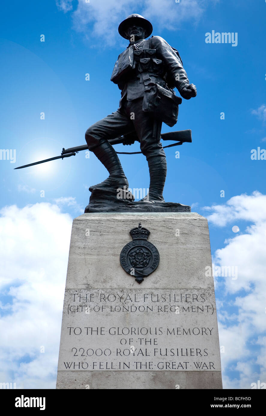 Albert Toft sculpture to the fallen fusiliers of the first world war on ...