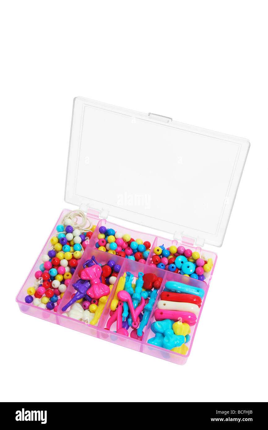 Box of Toy Beads Stock Photo - Alamy