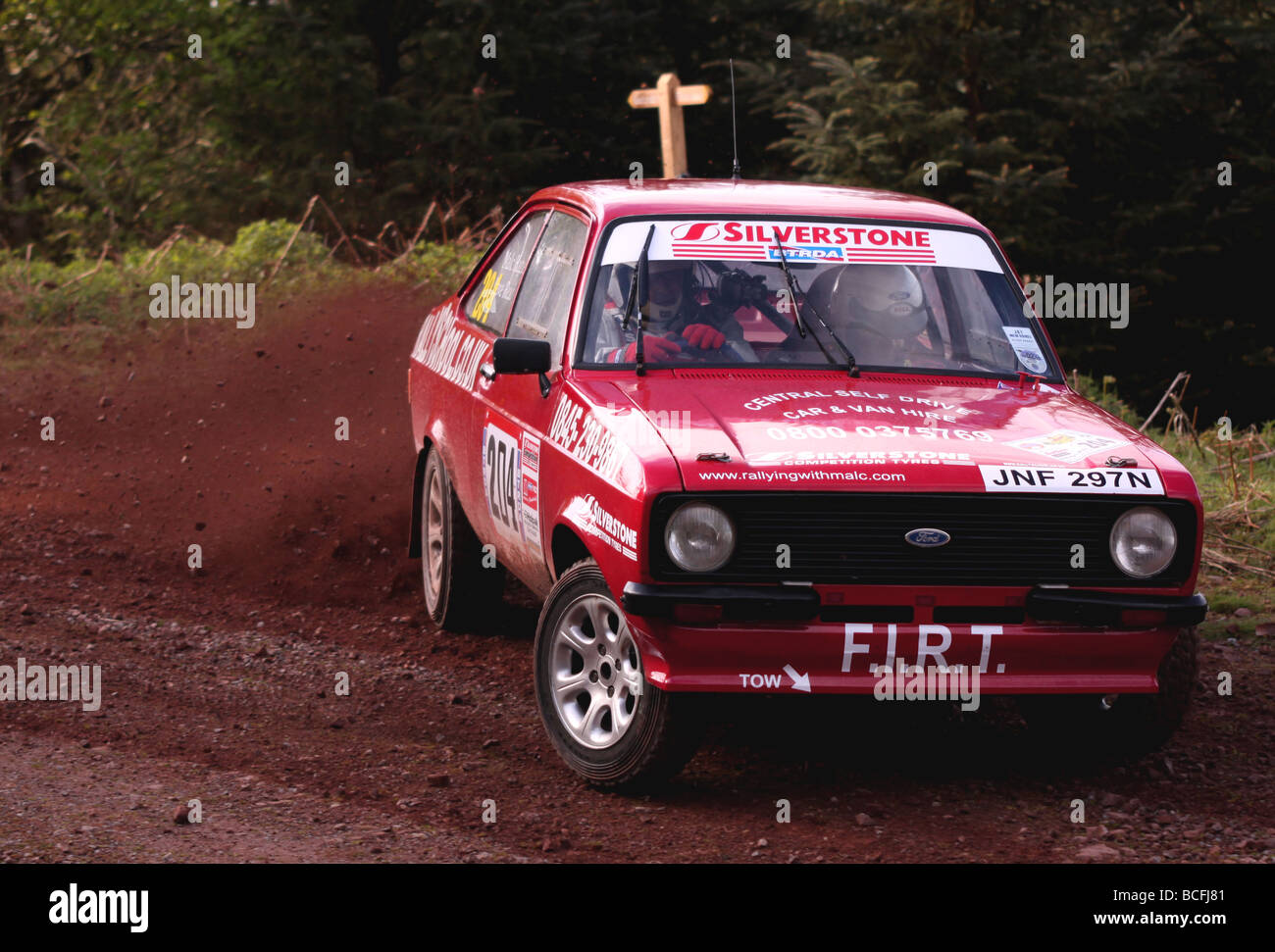 Rally car running at the Somerset Stages Rally in 2009 Stock Photo - Alamy