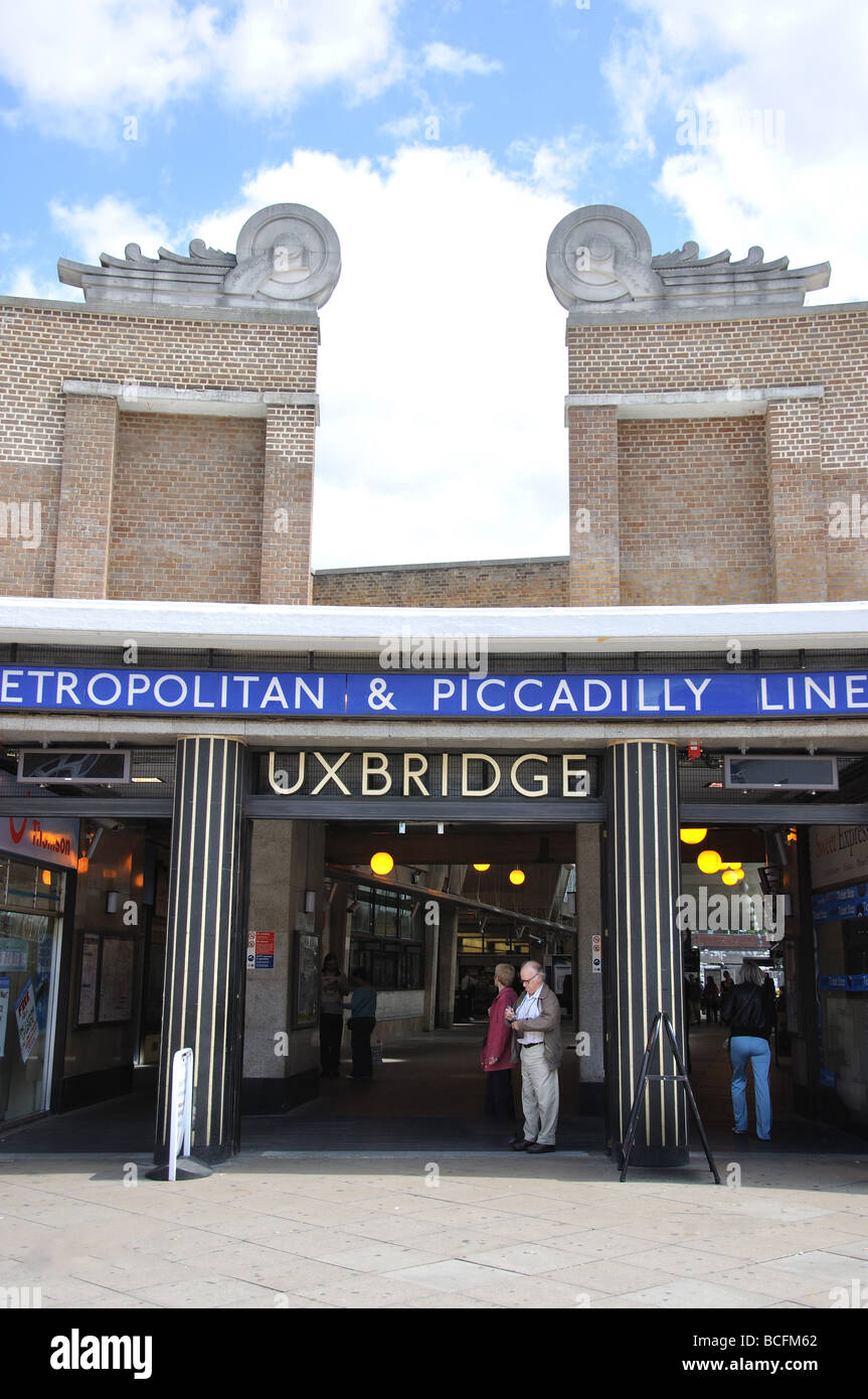 Entrance to Uxbridge Underground Station, Uxbridge, London Borough of ...
