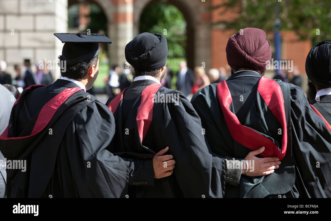 Three Students at graduation ceremonies at University of Birmingham ...