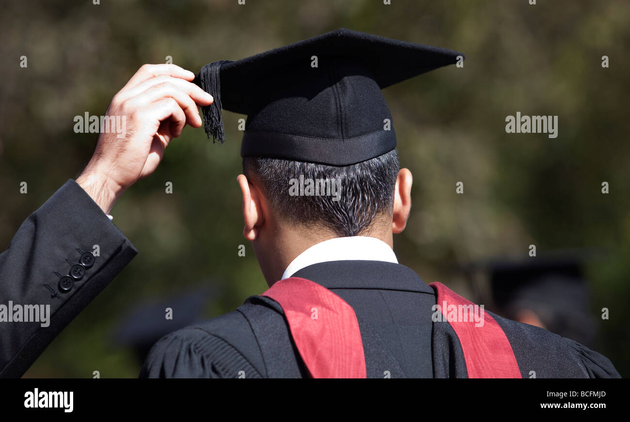 Students at graduation ceremonies at University of Birmingham, England ...