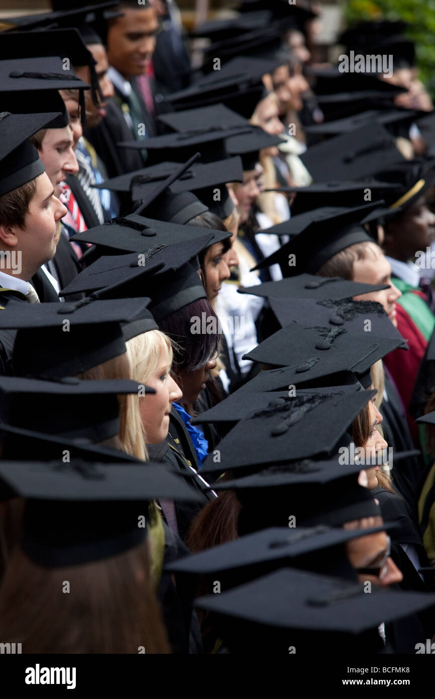 Students at graduation ceremonies at University of Birmingham, England ...