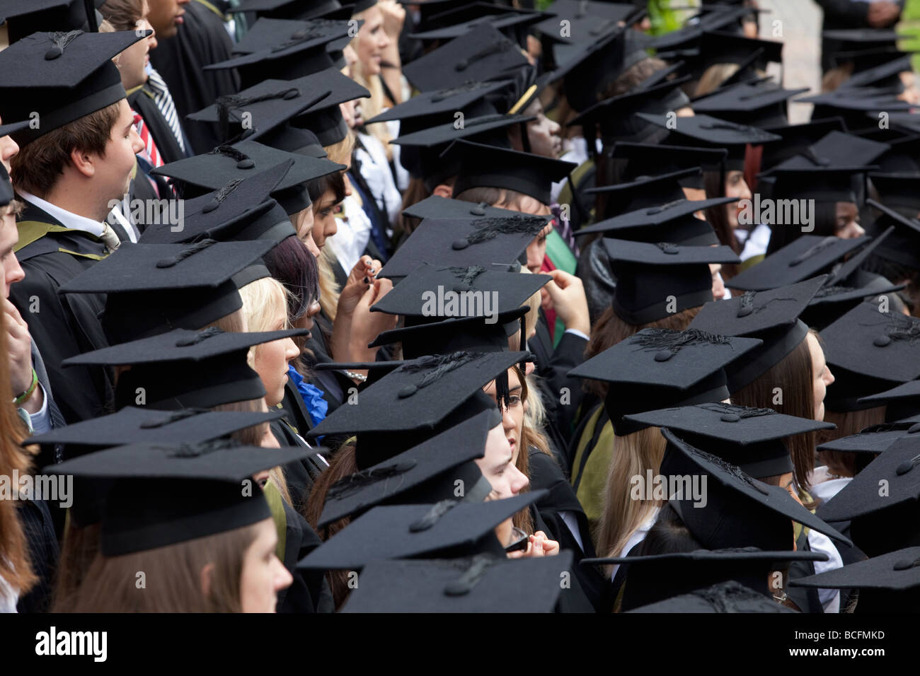 Students at graduation ceremonies at University of Birmingham, England ...