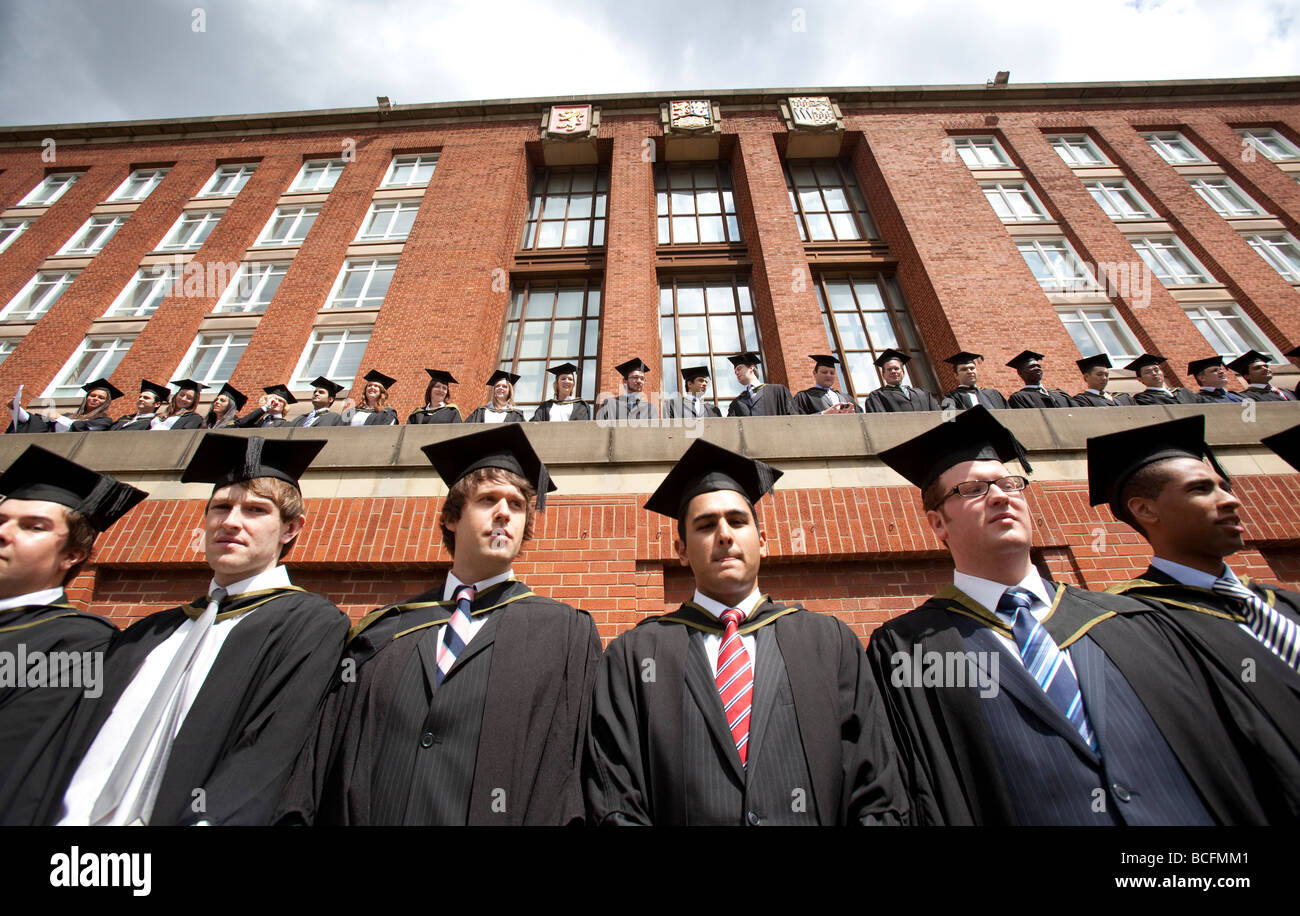 Students at graduation ceremonies at University of Birmingham, England ...