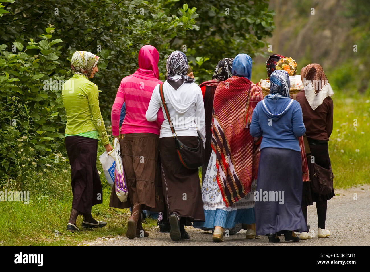 group of Turkish women in north east Turkey Stock Photo - Alamy