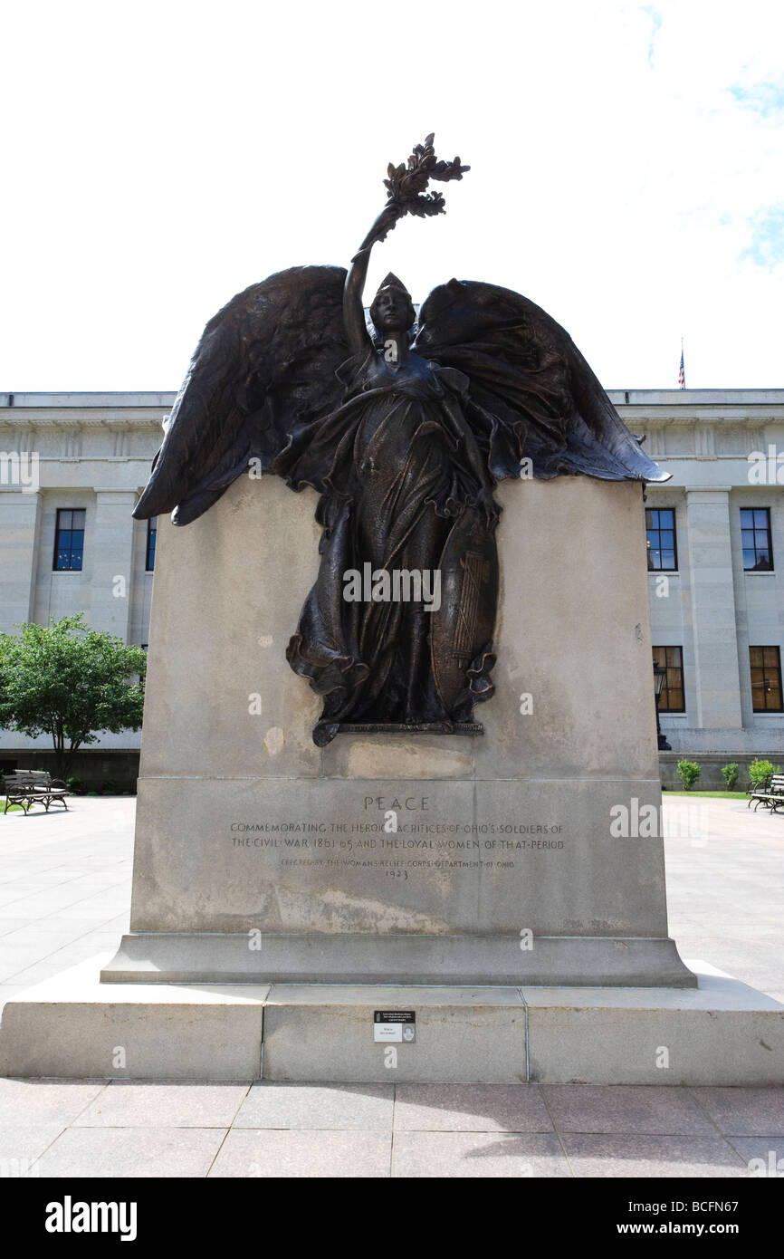 Peace Statue at Ohio Statehouse in Columbus Ohio Stock Photo - Alamy
