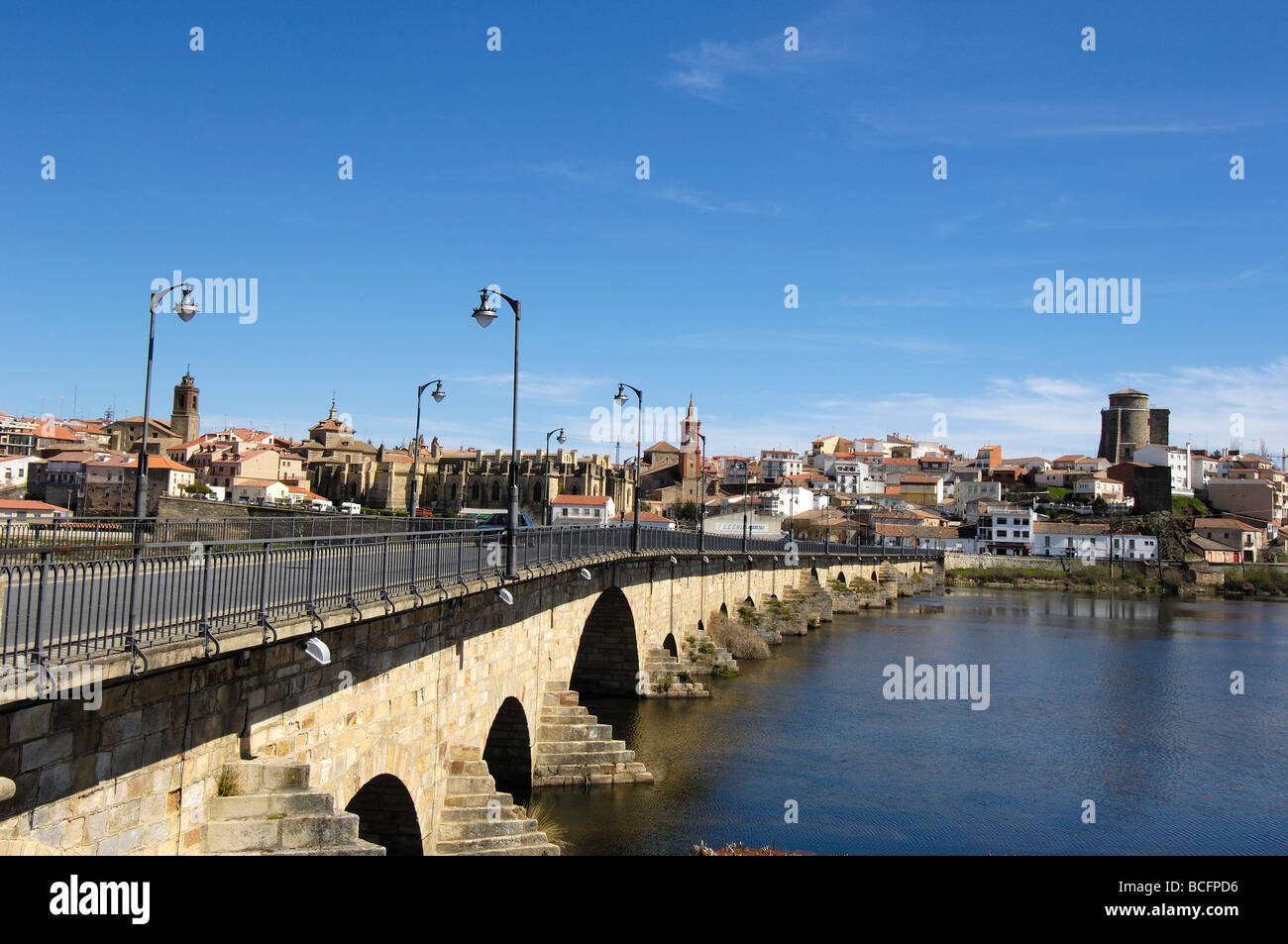 Medieval Bridge Alba de Tormes Salamanca province Castilla y Leon Spain ...