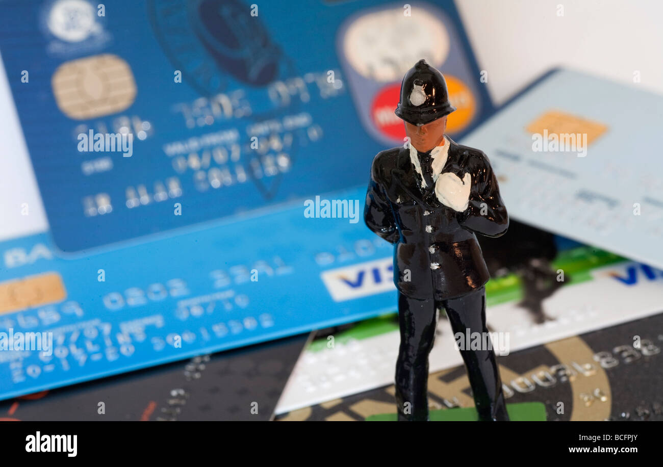 Policeman and Credit Cards Stock Photo - Alamy