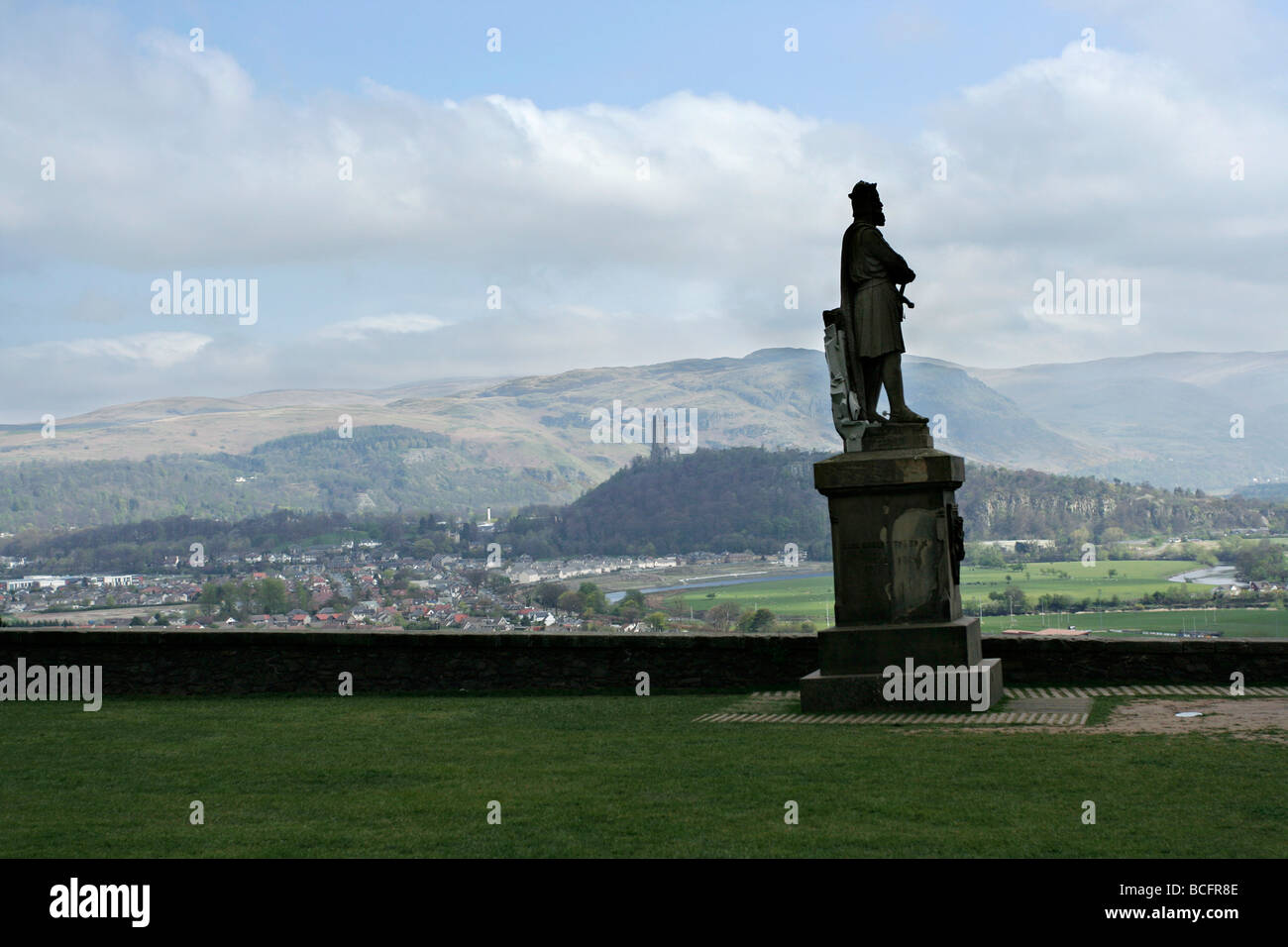 View of Wallace monument from Stirling Castle in Scotland Stock Photo ...