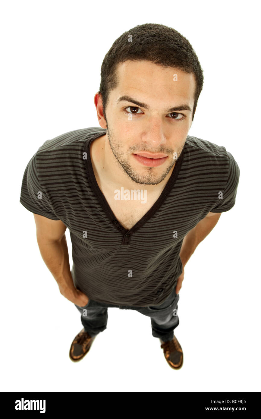 young casual man full body isolated on white Stock Photo - Alamy