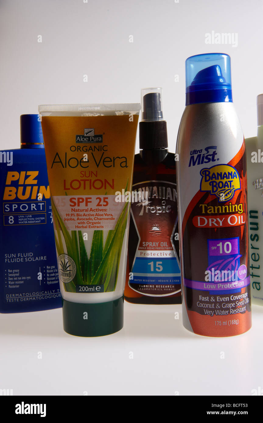 Suncream bottles hi-res stock photography and images - Alamy
