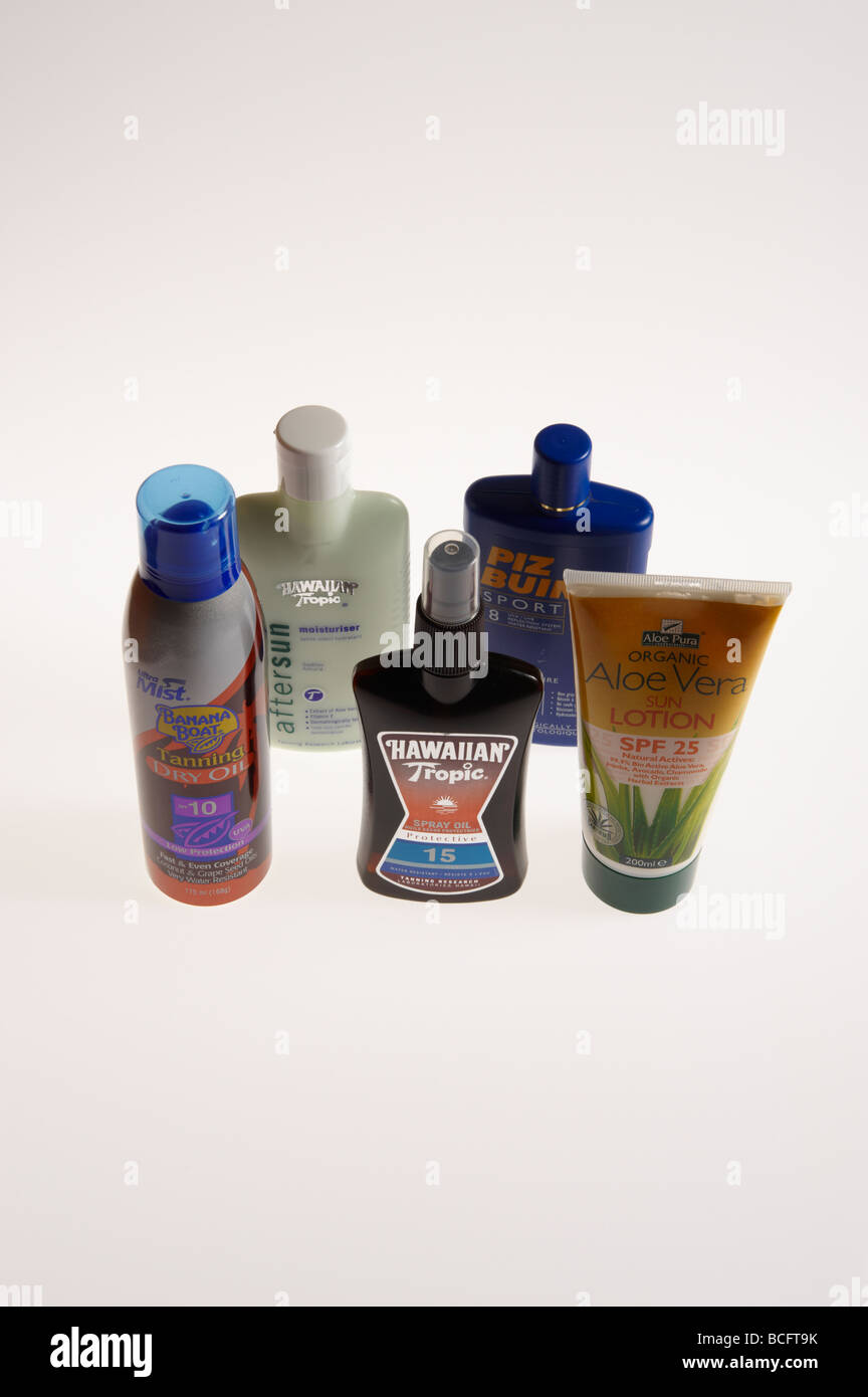 Sun cream bottles hi-res stock photography and images - Alamy