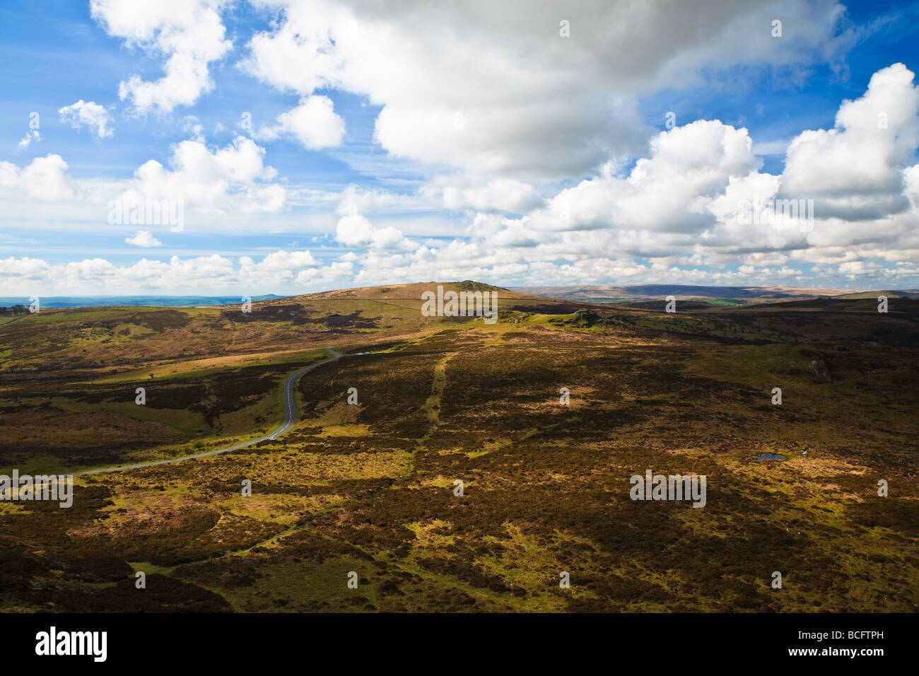 View of Moors on Dartmoor, Devon, taken from near Haytor rocks on 17 ...