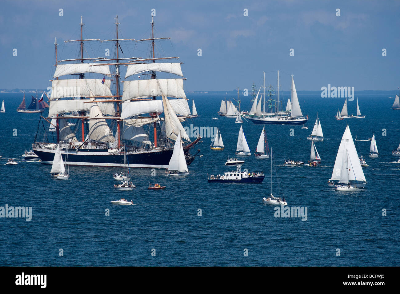 Russian ship Sedov during the beginning of Tall Ships Races 2009, in ...