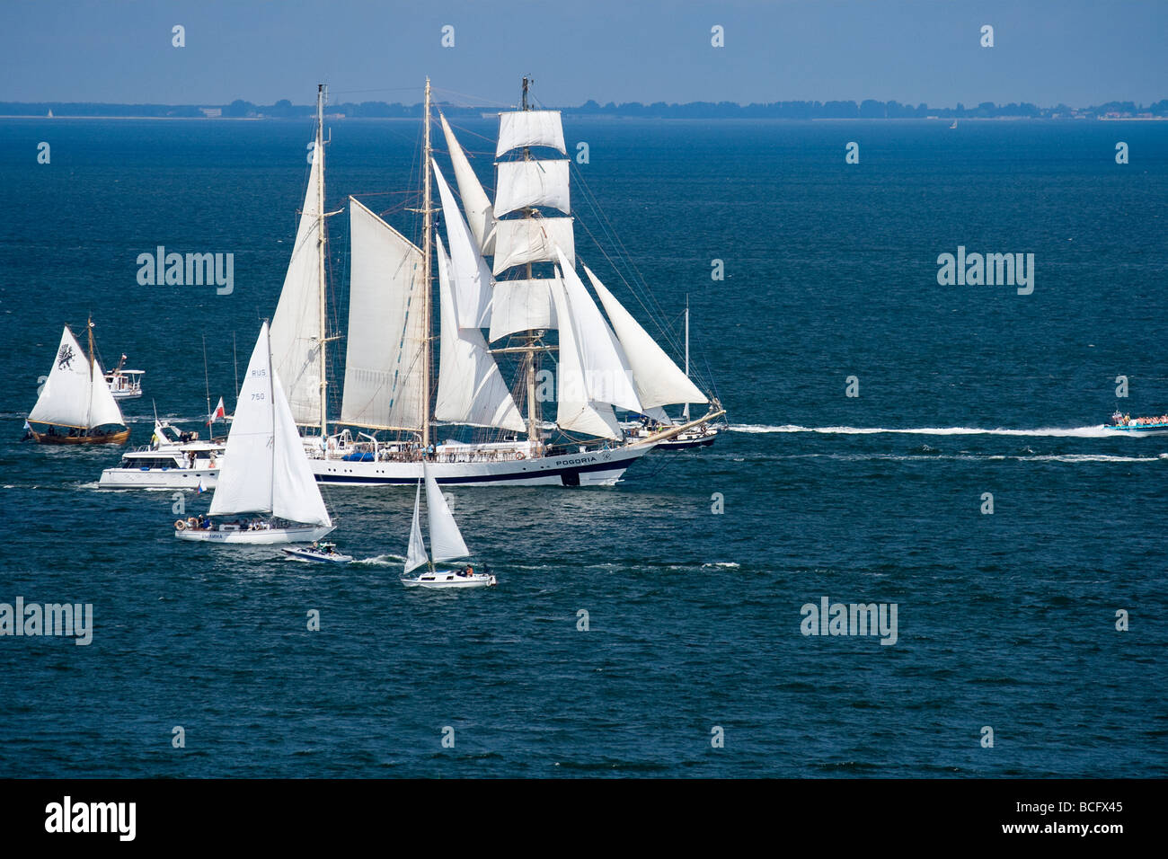 Pogoria, one of the most beautiful Class A ships, during the beginning ...