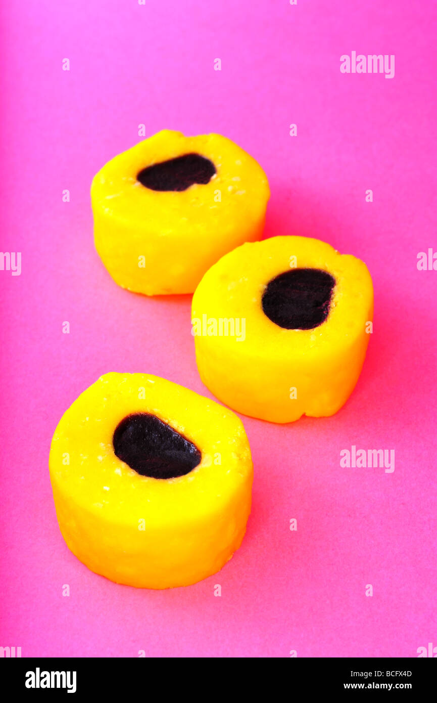 Yellow Licorice candy sweets Stock Photo - Alamy