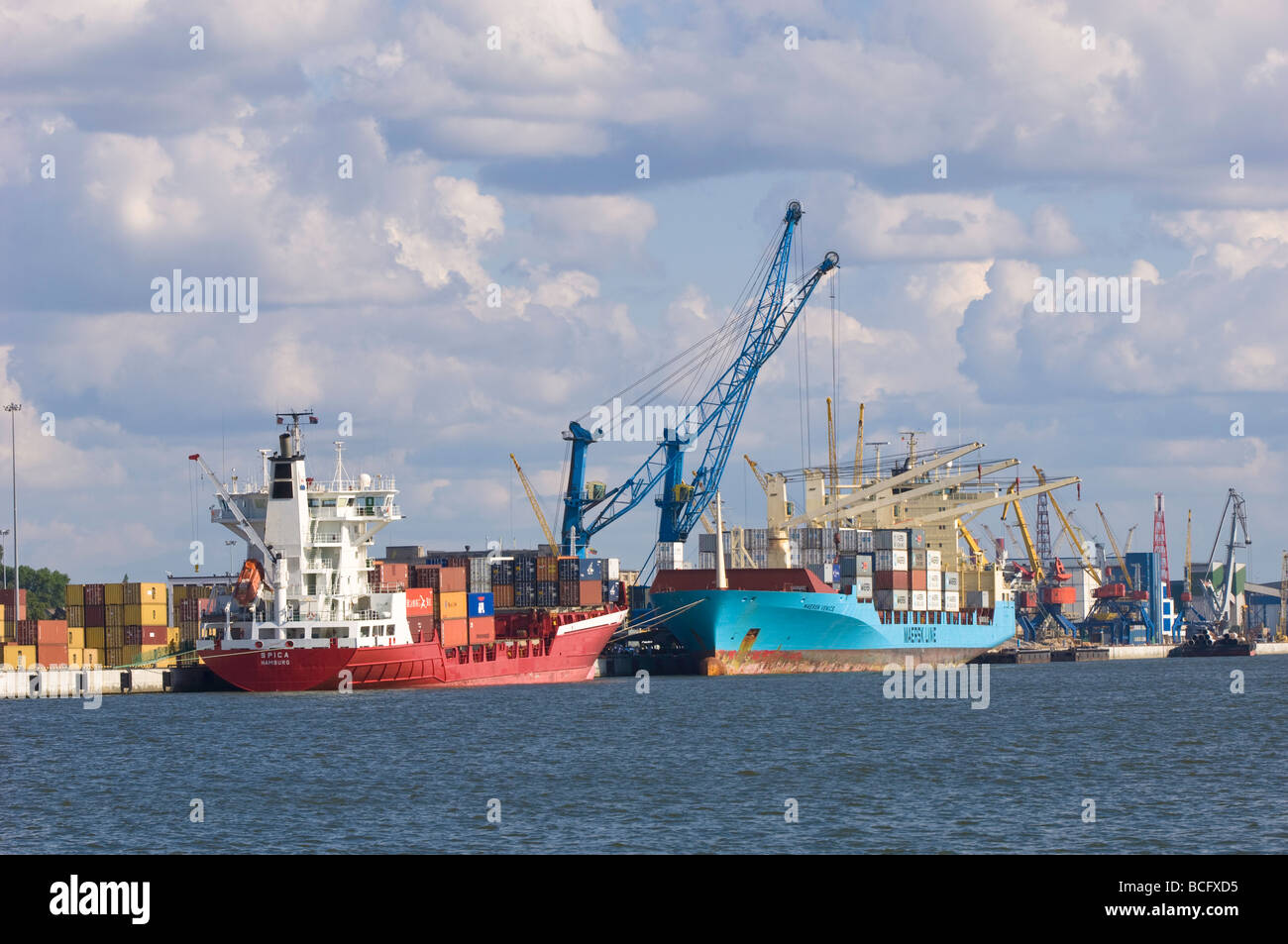 Commercial harbour Klaipeda Lithuania Stock Photo - Alamy