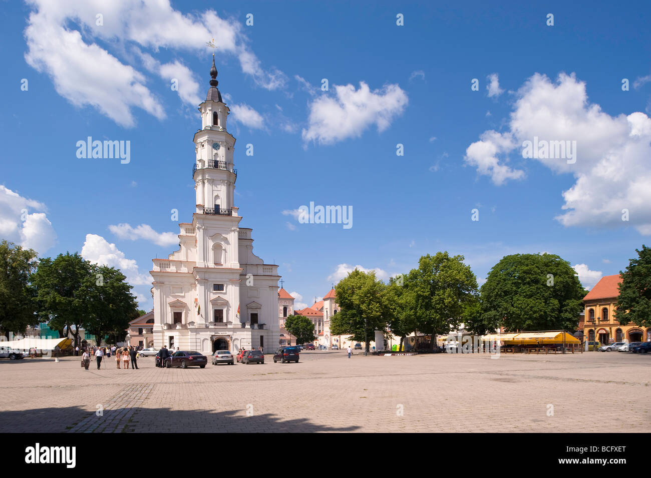 Town Hall Square Old Town Kaunas Lithuania Stock Photo - Alamy