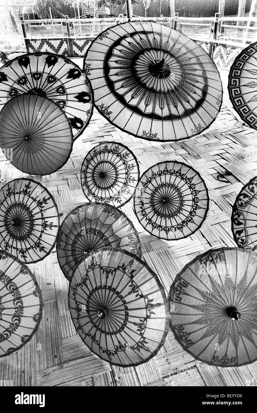 myanmar pathein The umbrellas factory Stock Photo - Alamy