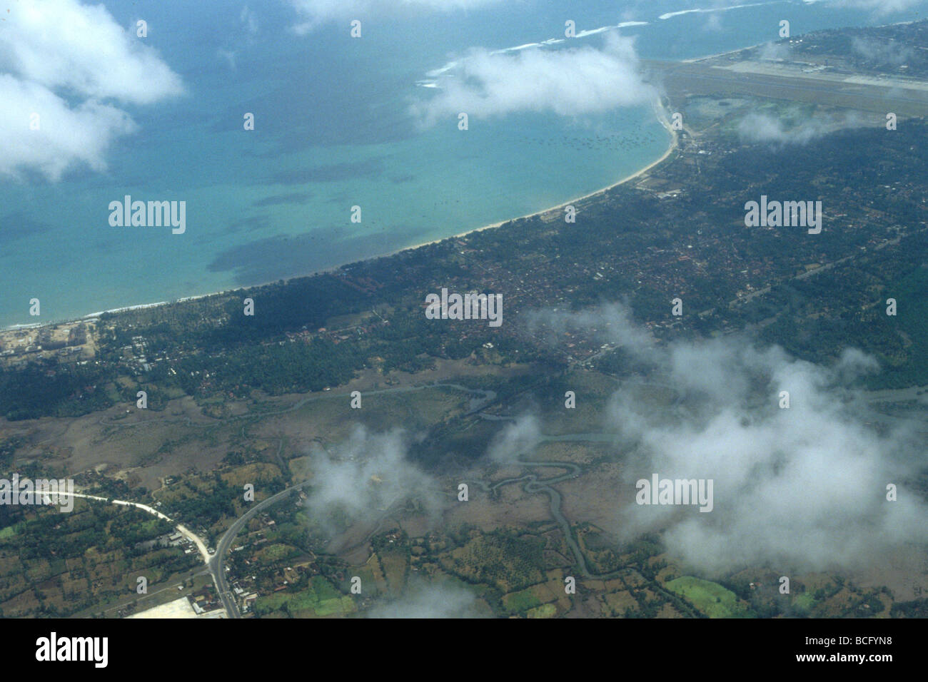 bali indonesia Aerial view of the Bali island Stock Photo - Alamy