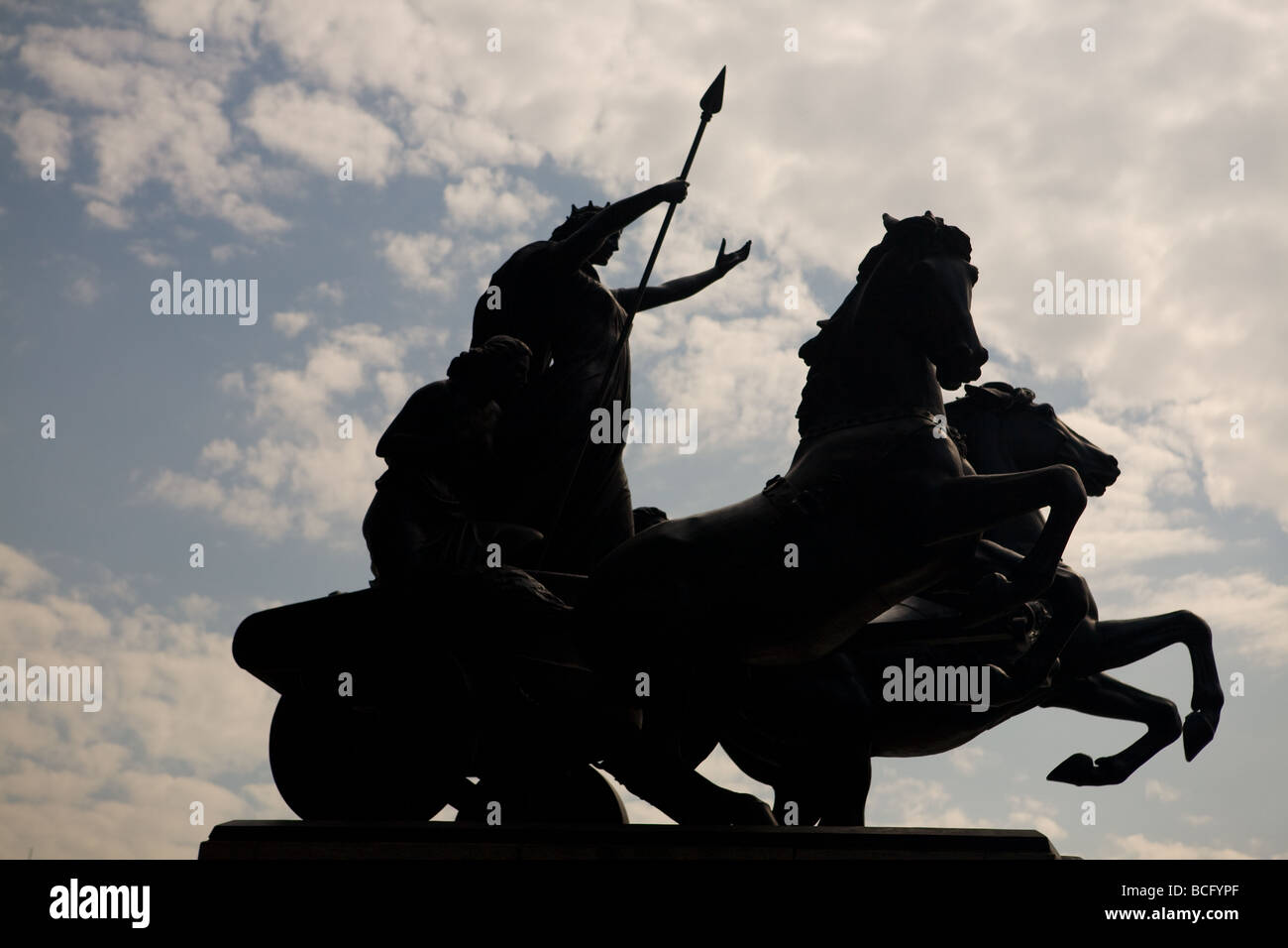 The Statue of Boudica's Chariot on Westminster Bridge Stock Photo - Alamy
