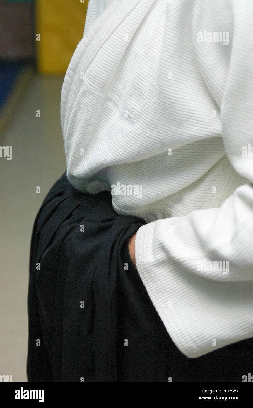 Traditional clothes of Aikido Stock Photo - Alamy