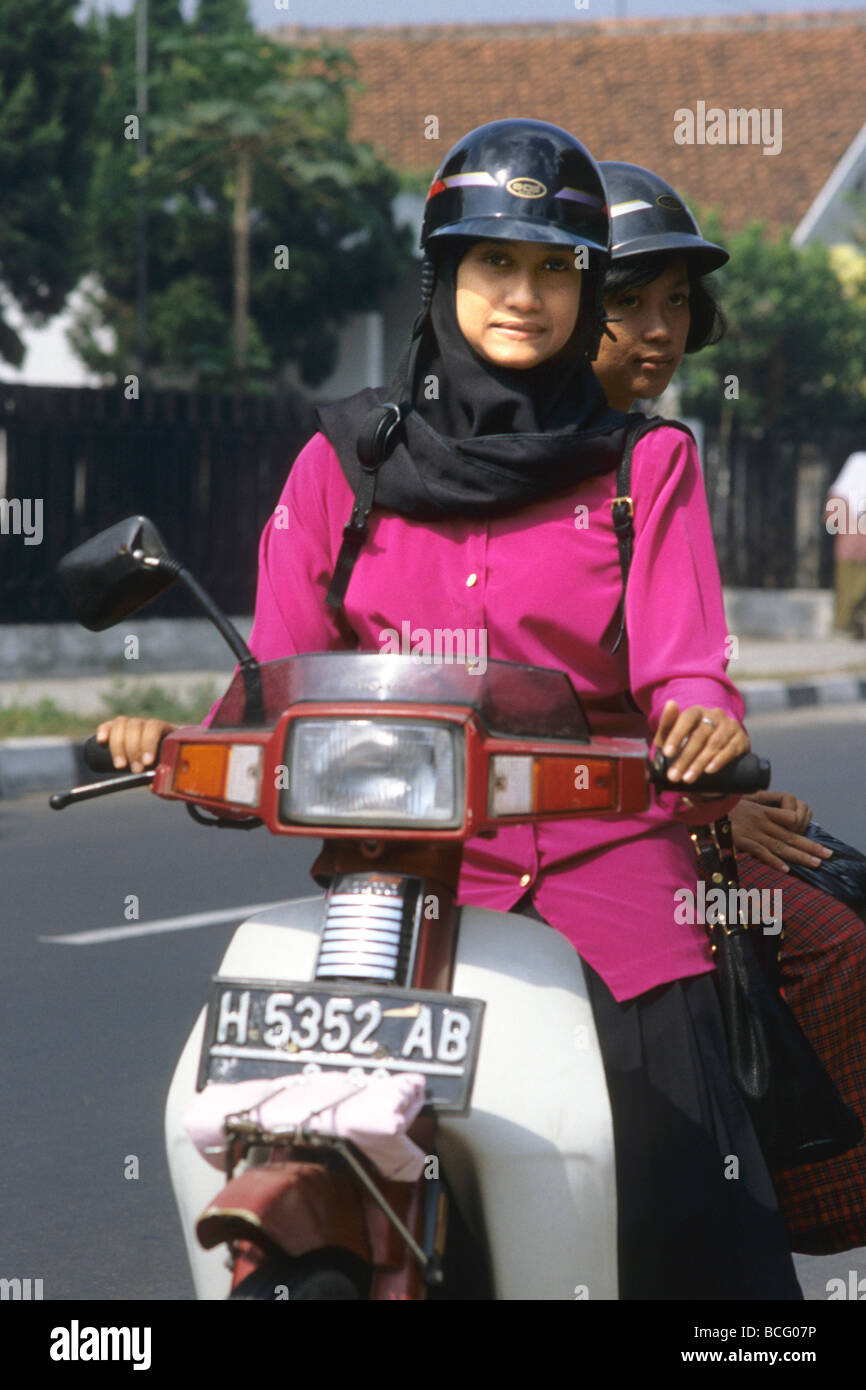 java indonesia jogyakarta motorbiicycles Stock Photo - Alamy