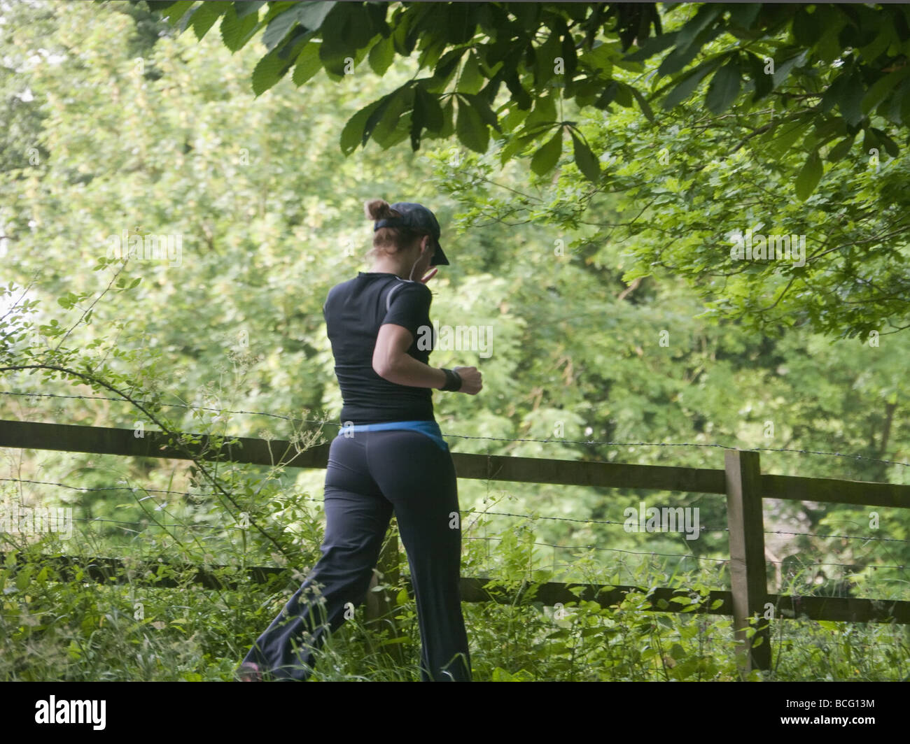 Running through woodland hi-res stock photography and images - Alamy