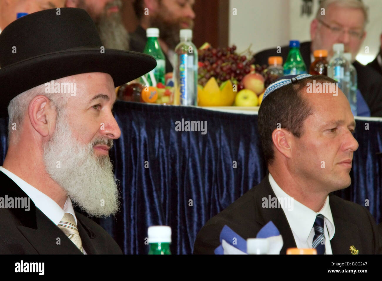 Israel. Chief Rabbi Yonah Metzger and Mayor Nir Barkat at the ...