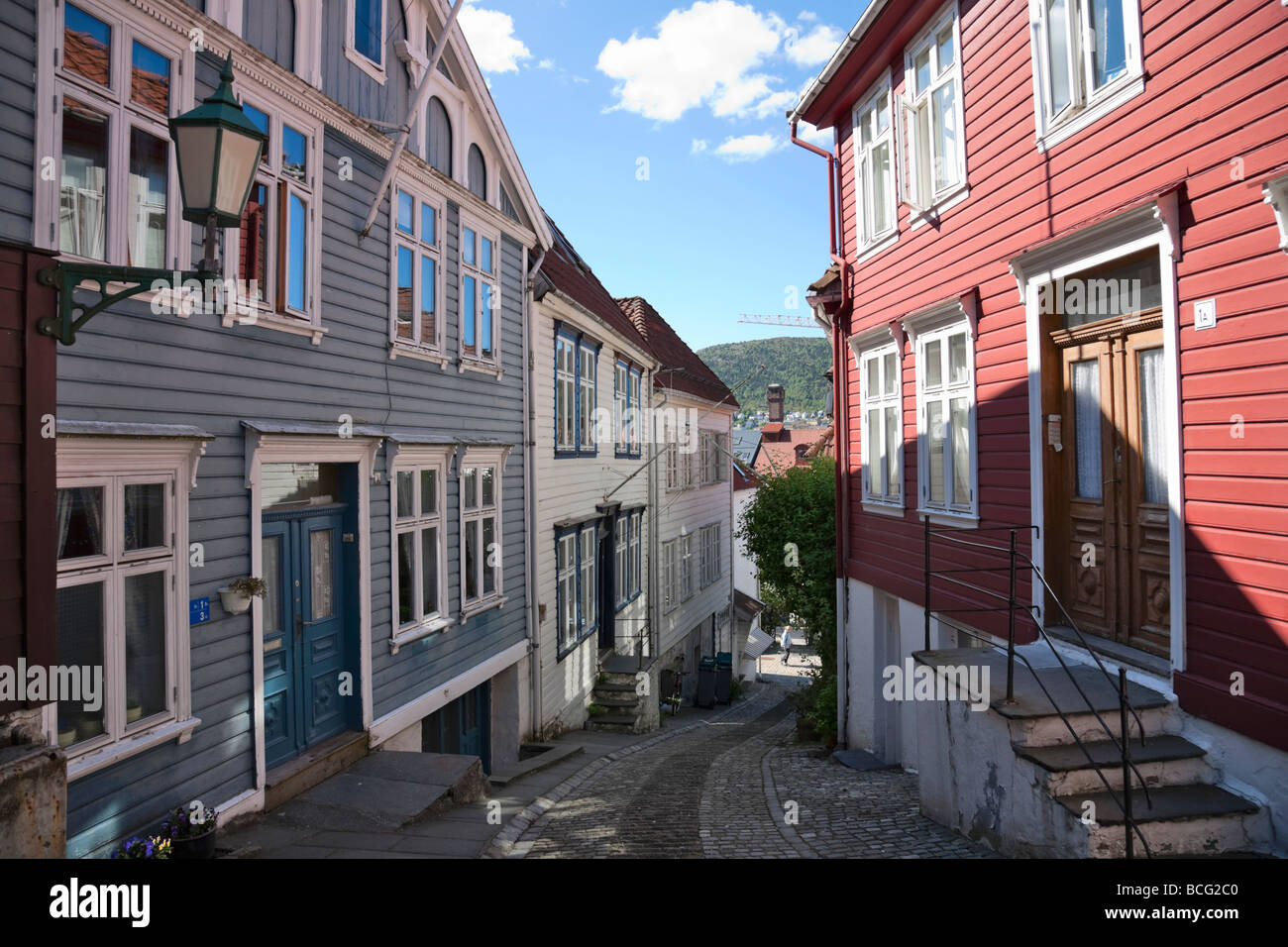 Red houses streetlight in hi-res stock photography and images - Alamy