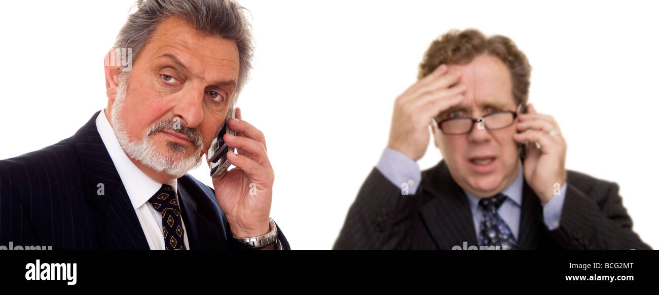 businessman listening mobile phone Stock Photo - Alamy