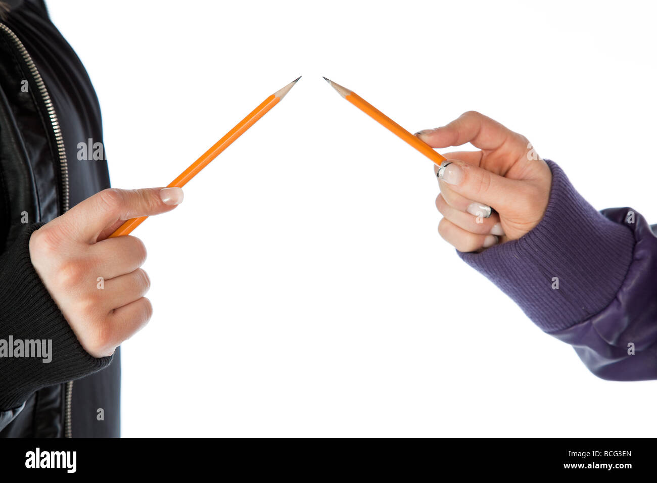 Color pencils isolated against white hi-res stock photography and ...