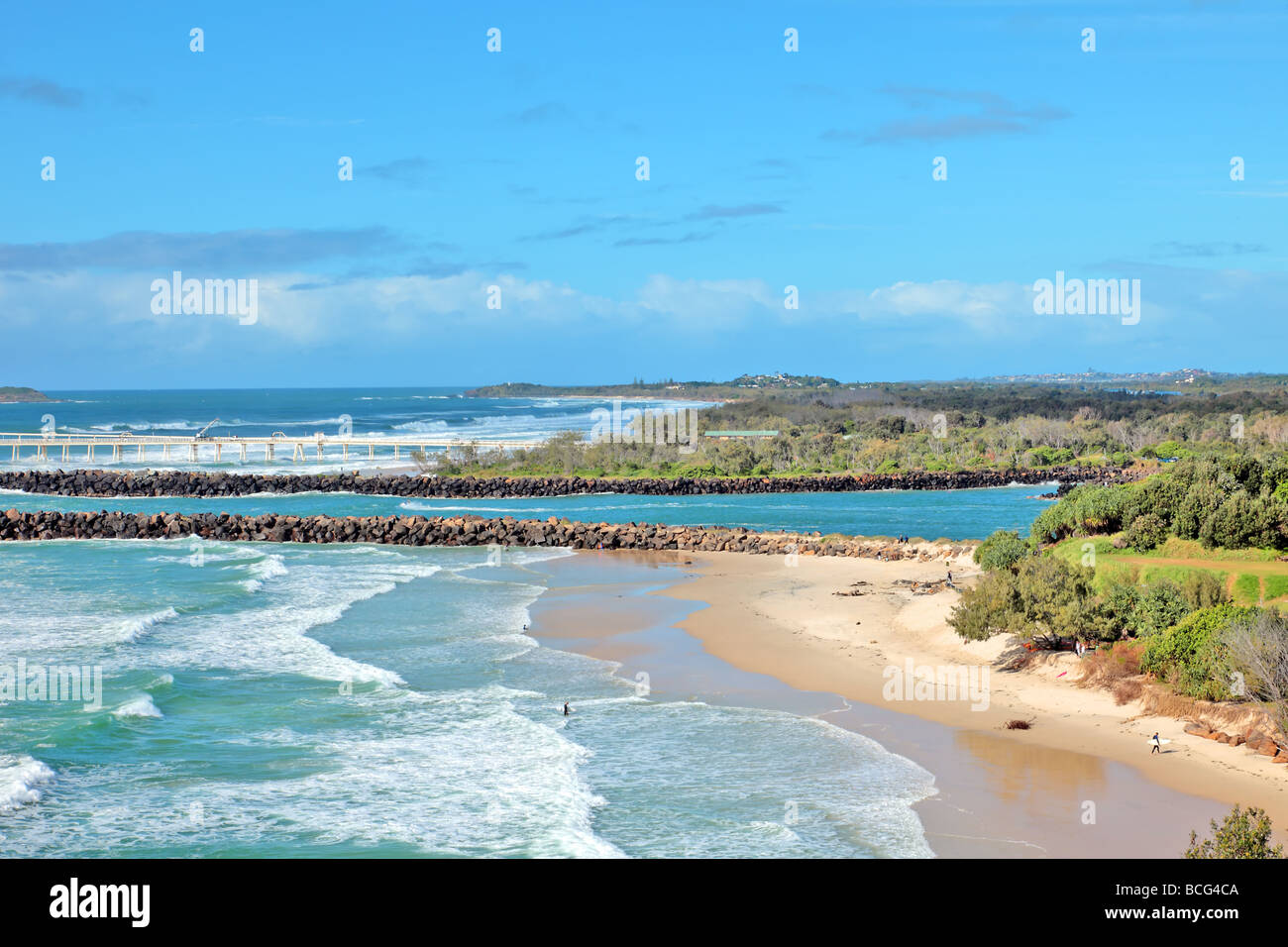 Seascape of a coastline on the eastern seaboard of Australia Stock ...