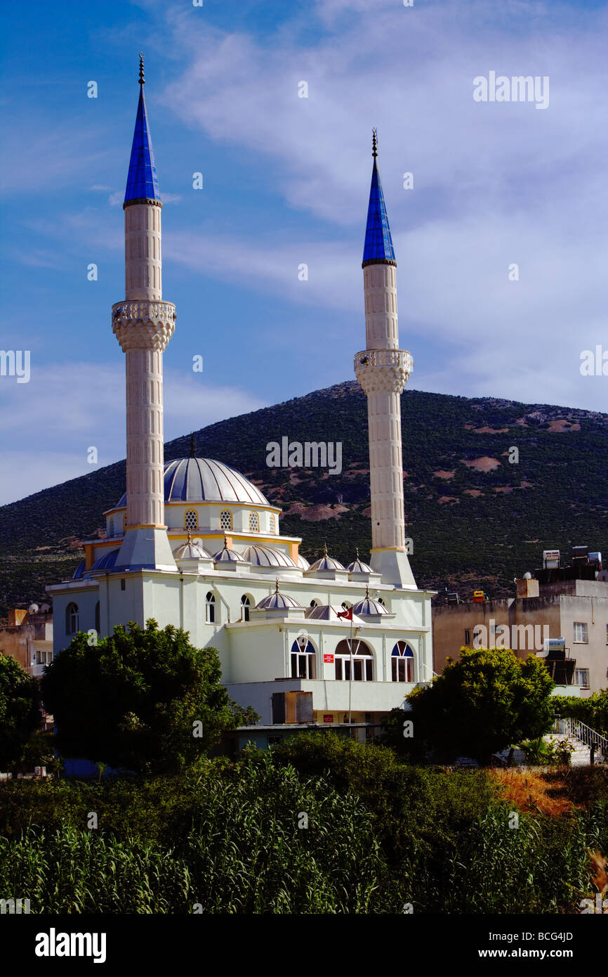 Mosque with twin minarets - Milas, Turkey, Asia Minor, Eurasia Stock ...