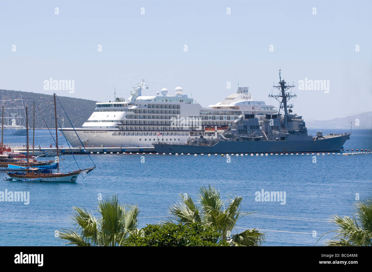 Variety of ships in harbour - Bodrum, Turkey., Asia Minor, Eurasia Stock Photo - Alamy