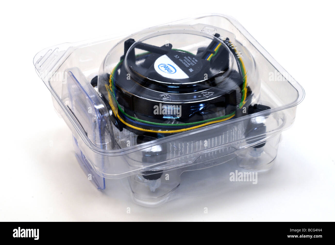 Blow molded plastic packing container protecting electronic part Stock ...